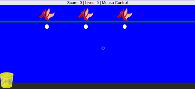 Dino Egg Catcher Game in JavaScript Free Source Code | SourceCodester